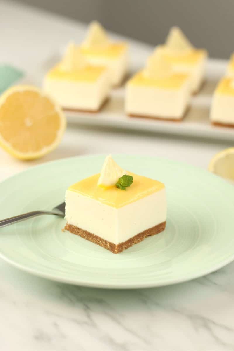 No-Bake Lemon Cheesecake Bars|Simple Delish Lemon Bars | Fuzz and Buzz