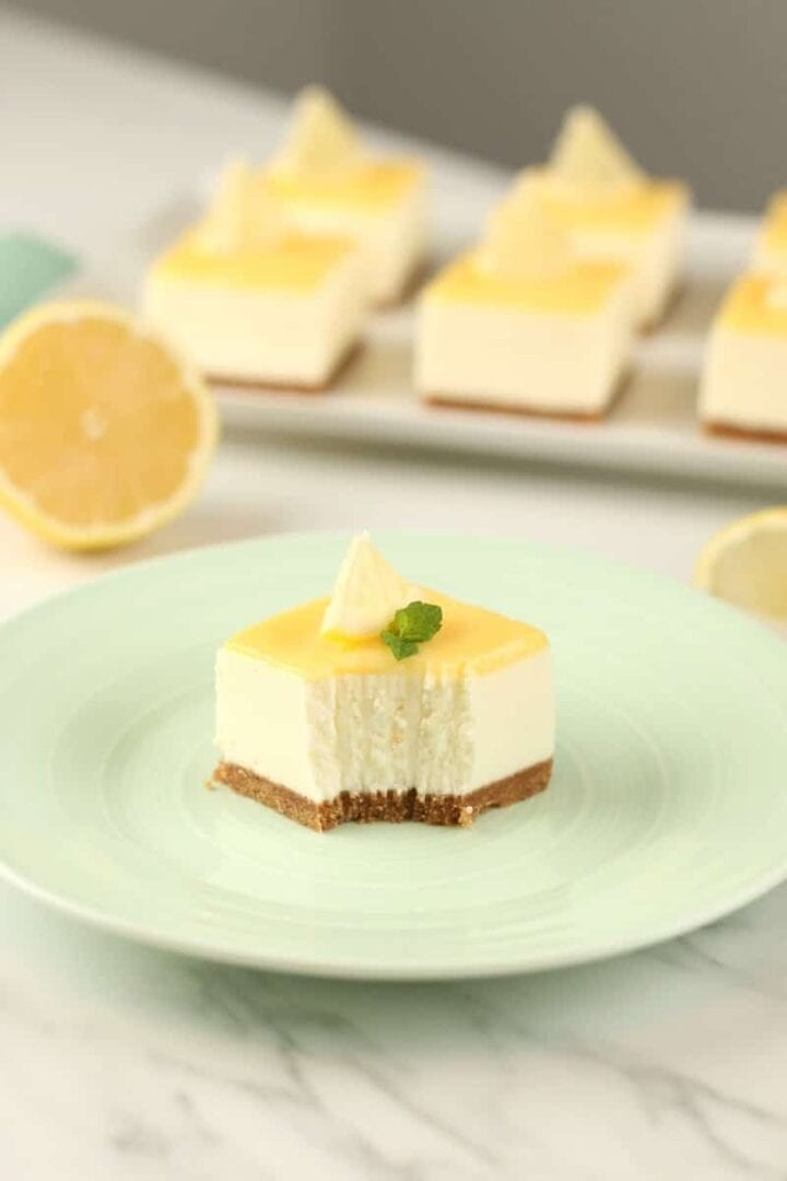No-Bake Lemon Cheesecake Bars|Simple Delish Lemon Bars | Fuzz and Buzz